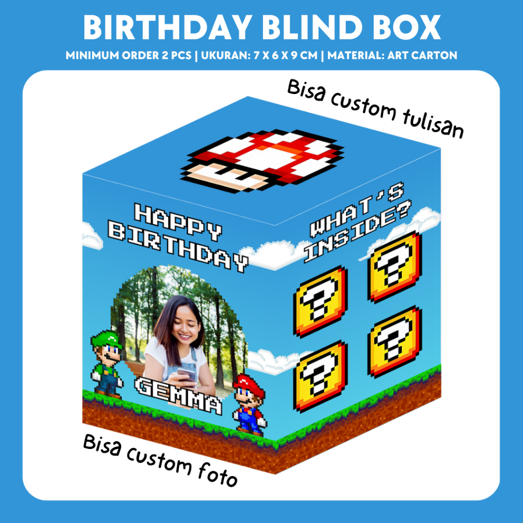Jual Birthday Blind Box (MIN. 2 PCS) | Custom Blind Box | Hadiah Ulang ...