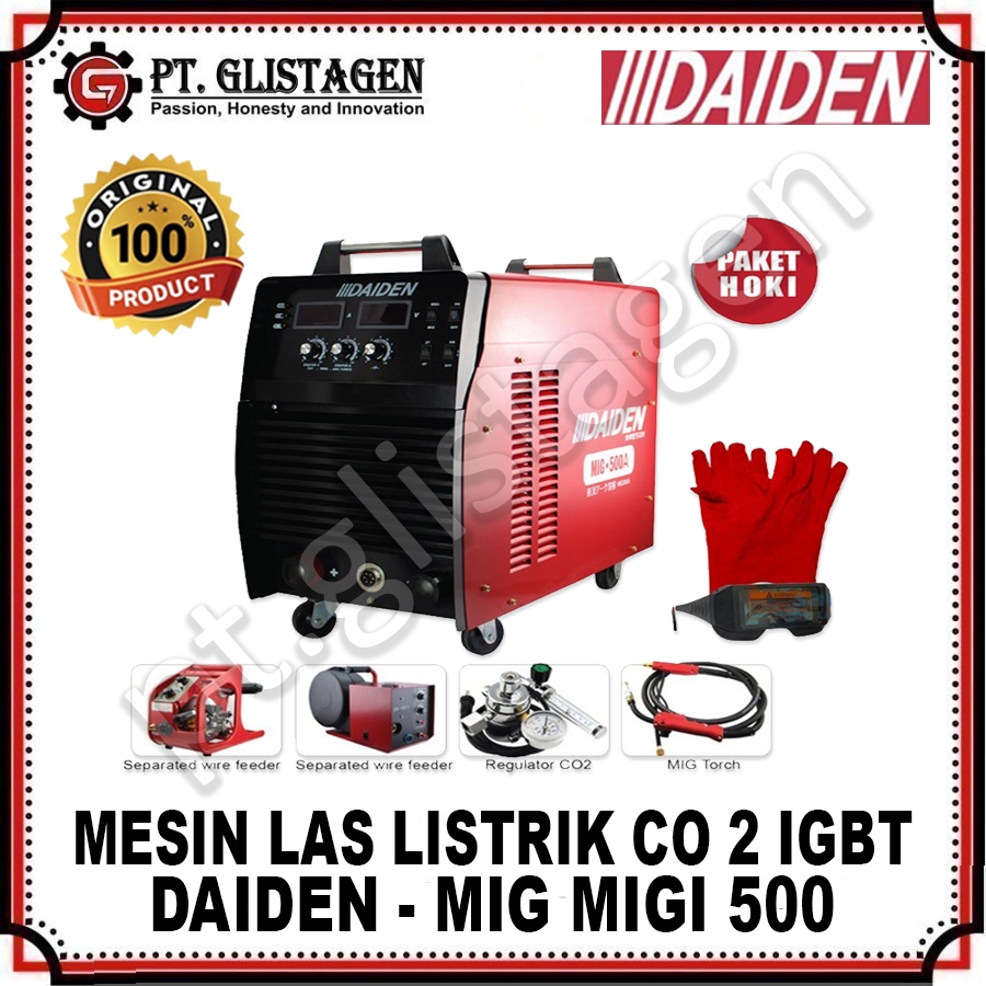 Jual DAIDEN MIG 500 Mesin Las Listrik MIG / MIGi / MAG / Co2 / Tanpa Gas MIGi 500 MIG500 ...
