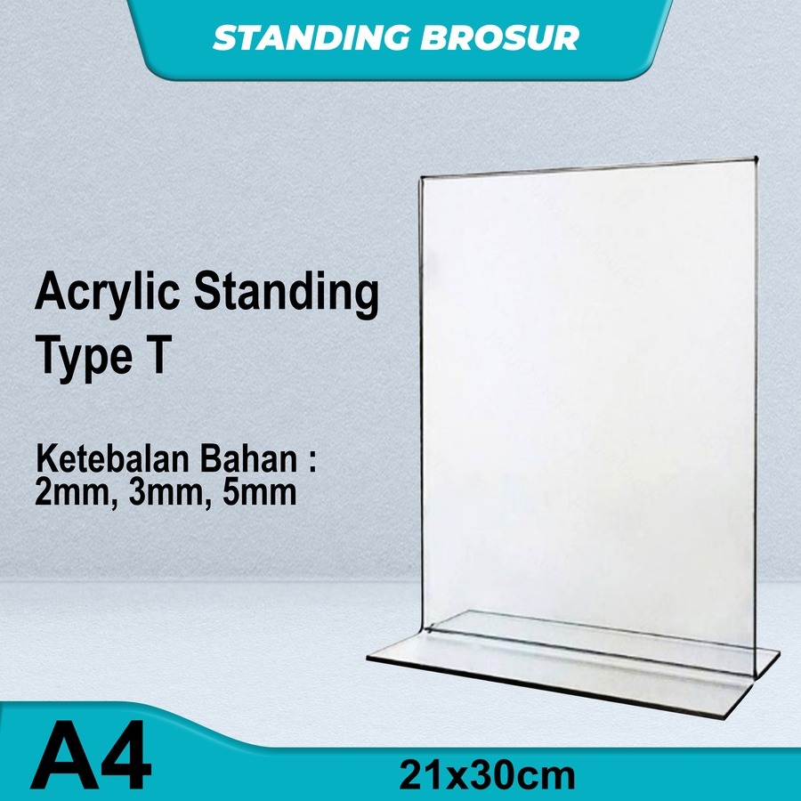 Jual acrylic standing brosur A4 3mm 2 sisi murah | Shopee Indonesia