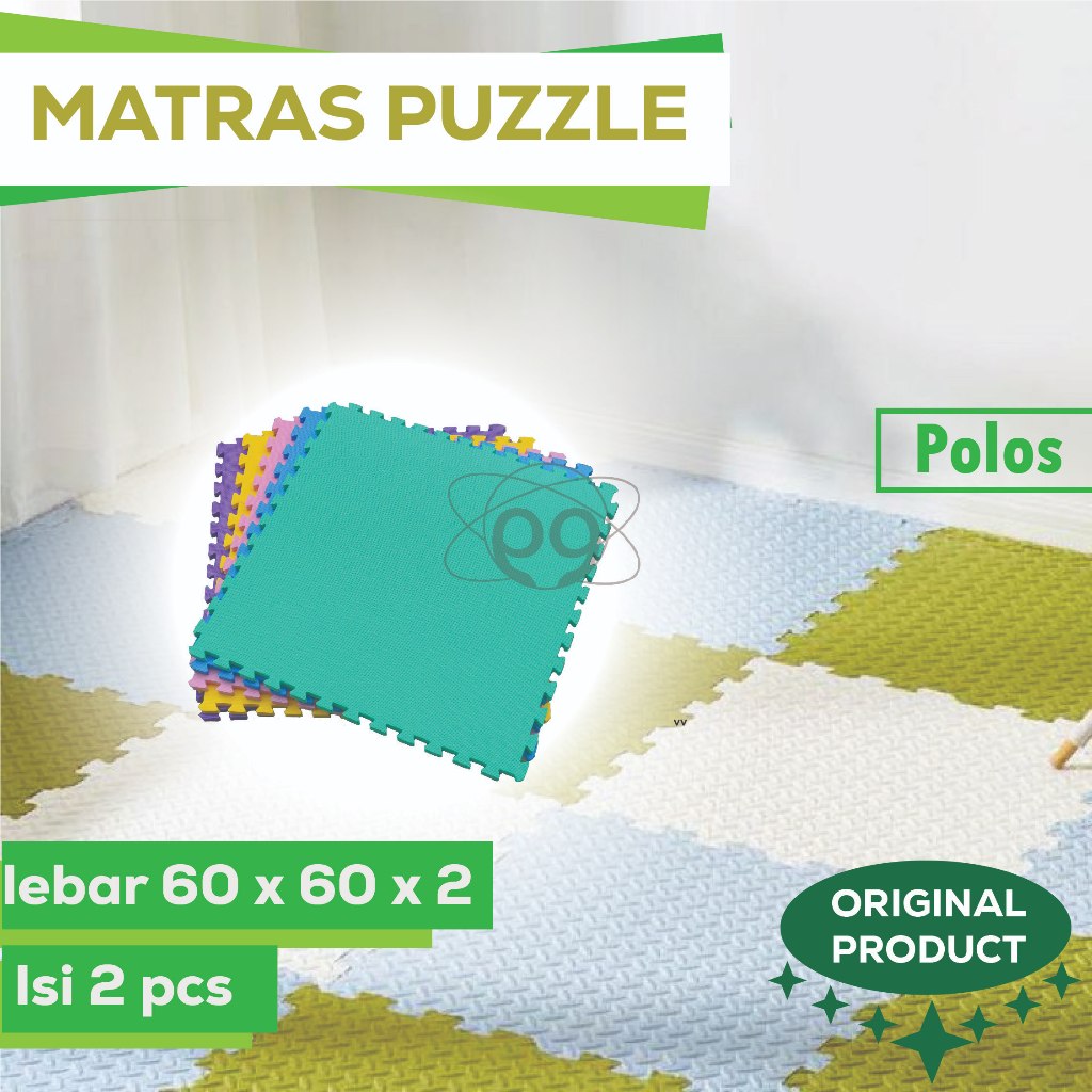 Jual Alas Lantai Matras Puzzle ukuran 60x60 tebal 2cm isi 2 pcs ...