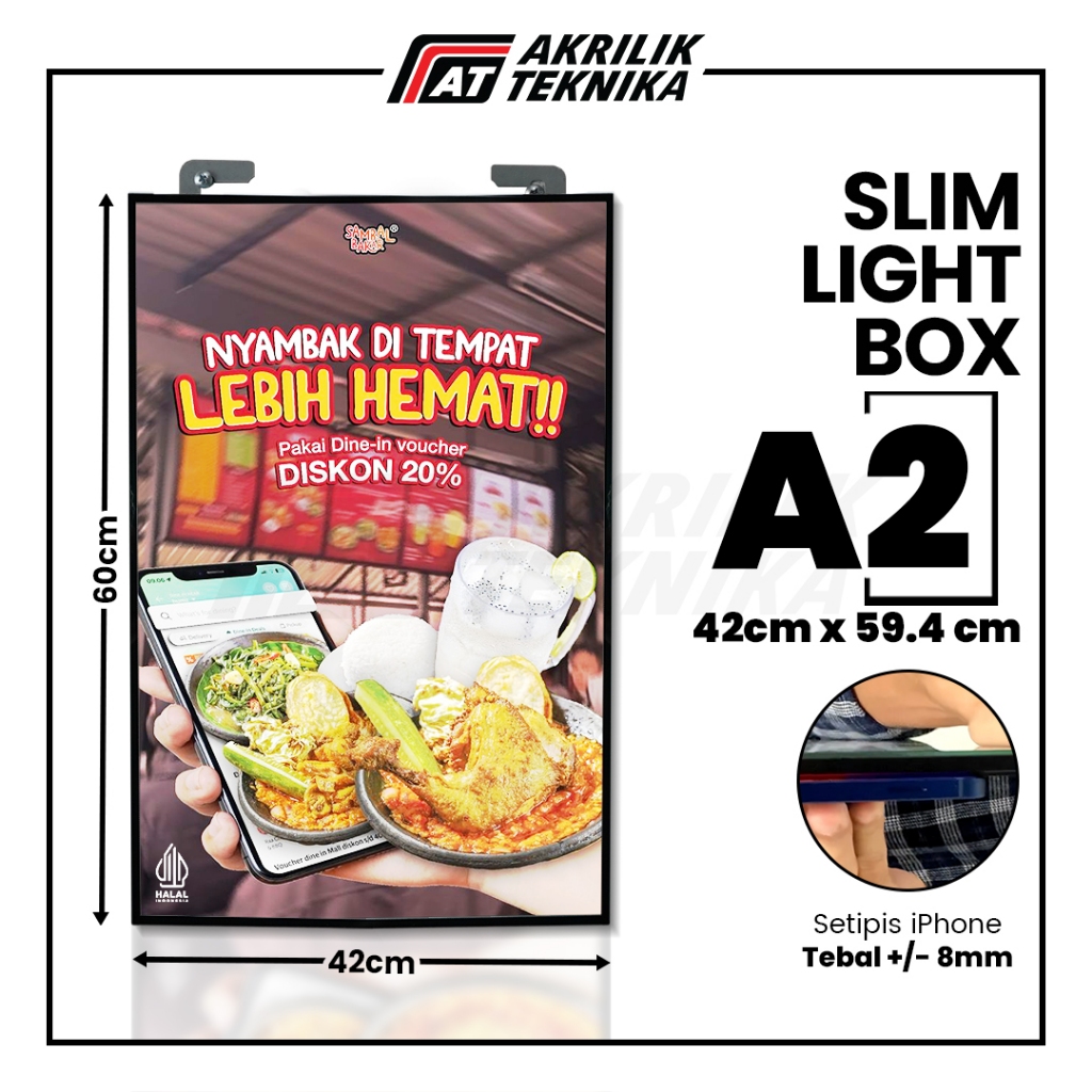 Jual Frame Bingkai Display Poster LED Lampu Akrilik Slim Light Box ...