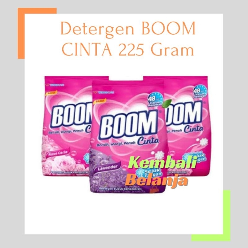 Jual Detergen Bubuk BOOM 225 Gram/ Deterjen Boom 5000/ Boom Lavender ...