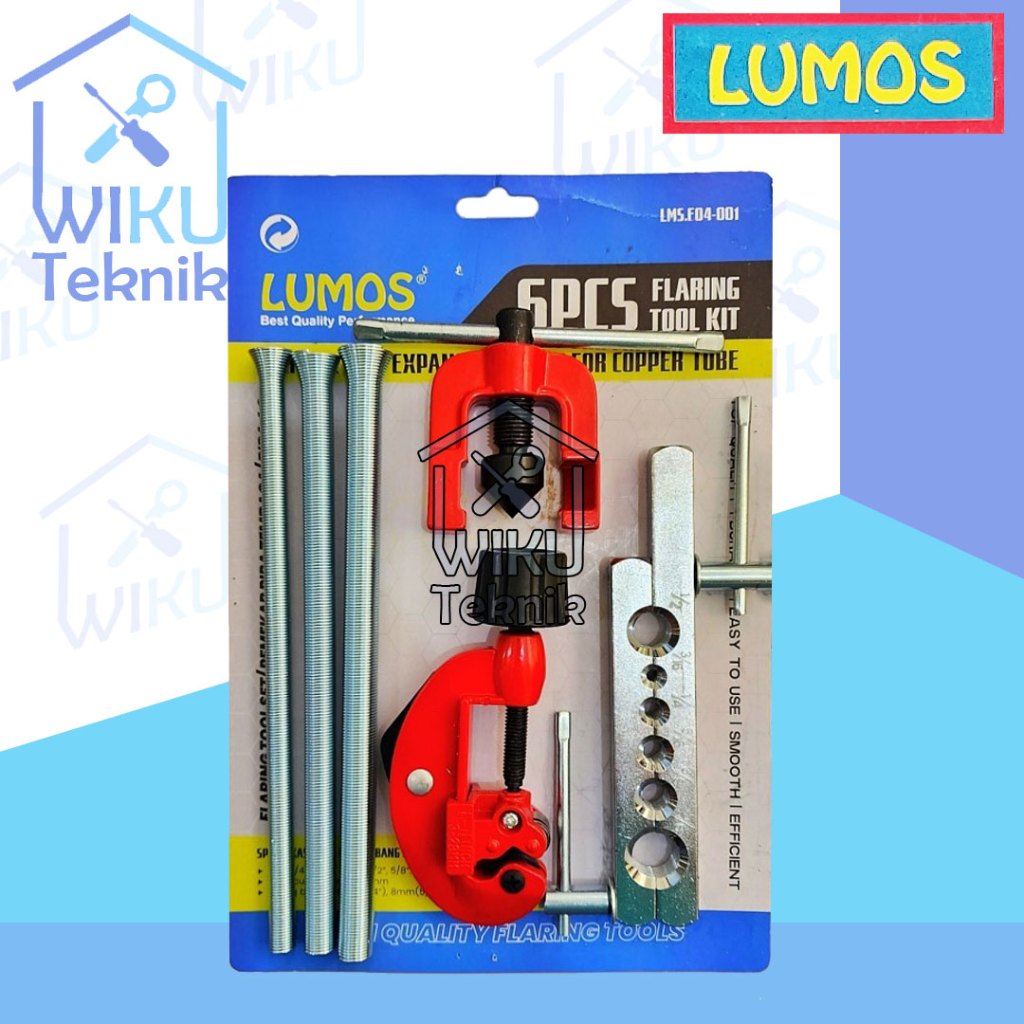 Jual Flaring Tool Set 6 Pcs LUMOS Alat Pasang / Pemekar Pipa AC Kulkas ...