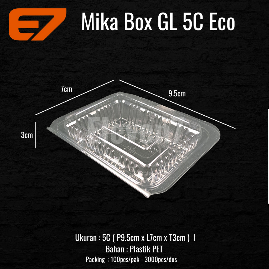 Jual Mika Box Kue Gl 5C Eco , Tray Lunch Box , Kotak Mika Plastik ...