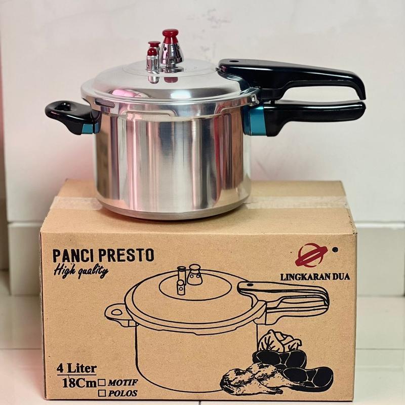Jual Panci presto kecil 4 liter diameter 18 cm / Pressure Cooker presto kecil mini lingkaran dua ...