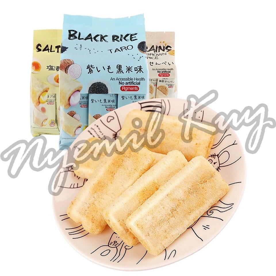 Jual I.B.O Grain Brown Rice Cake - Snack Beras Hitam Rice Crackers ...