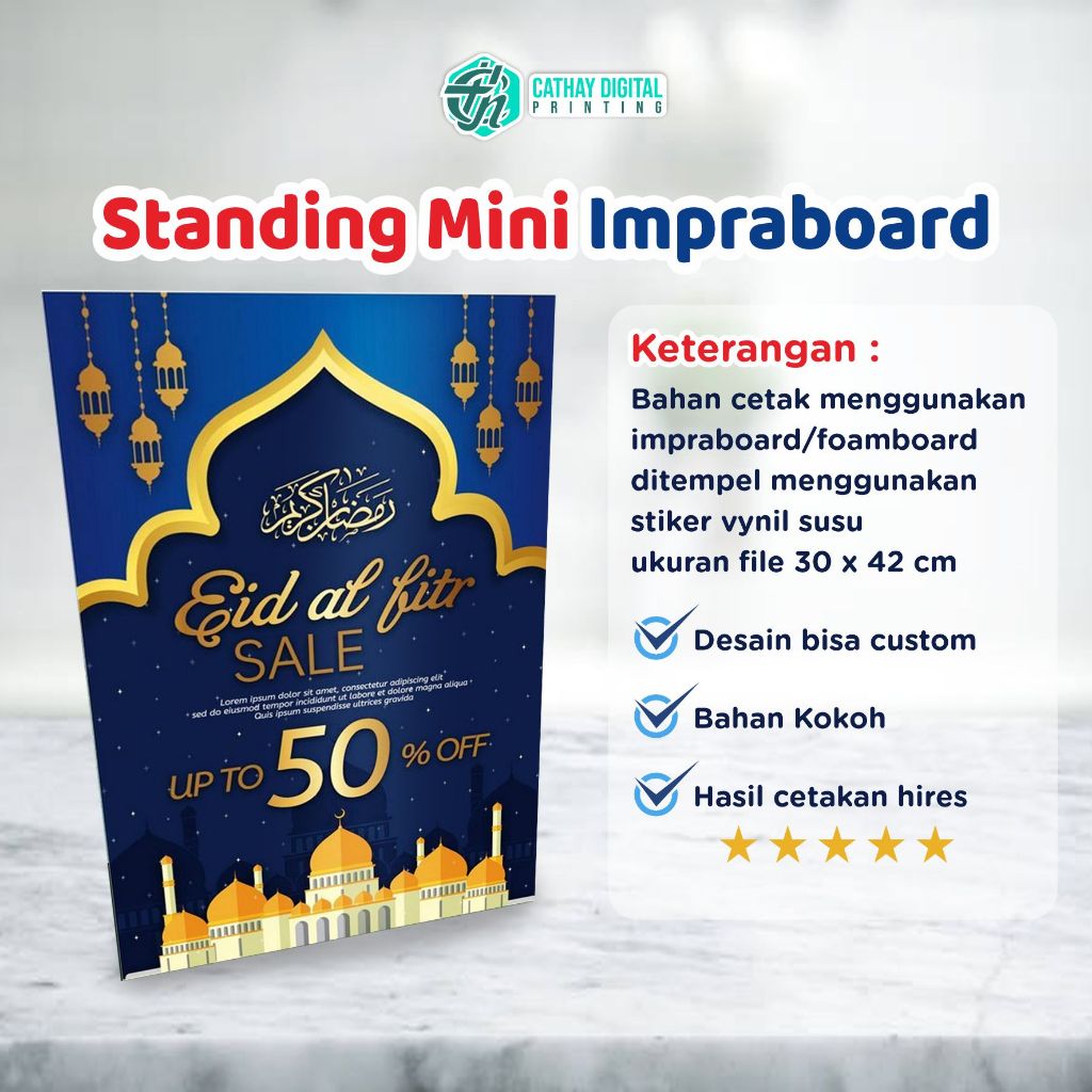 Jual Mini Standing Promosi | Standing Foamboard/Impraboard Mini ...
