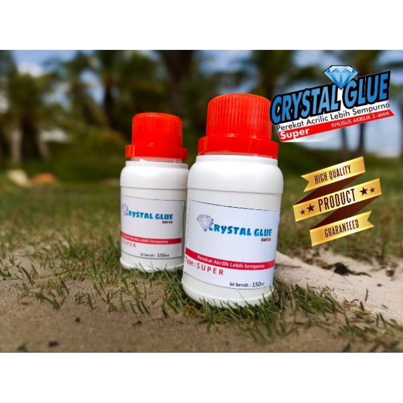 Jual Lem akrilik SUPER 150ml+suntikan, lem acrylic bening, crystal glue ...