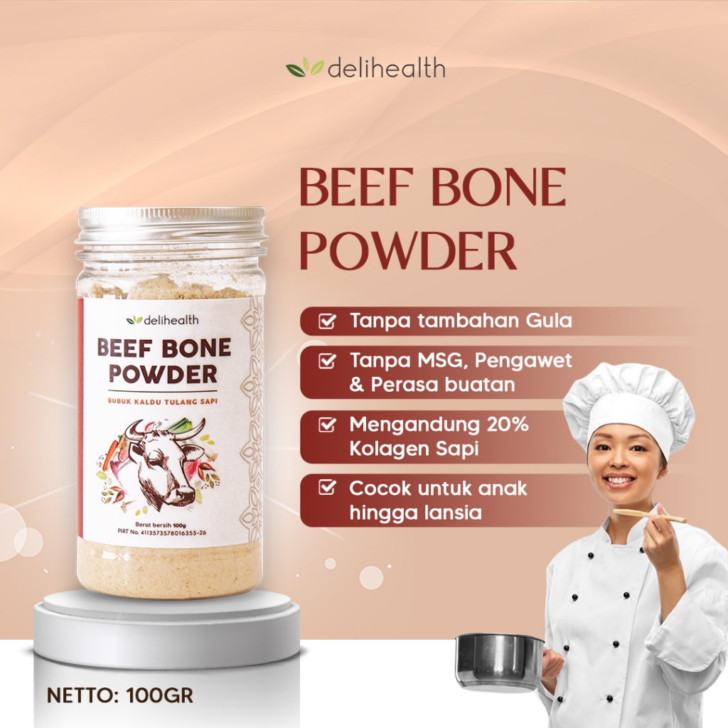 Jual Delihealth Beef Bone Powder 100gr / Kaldu Tulang Sapi HALAL no MSG ...