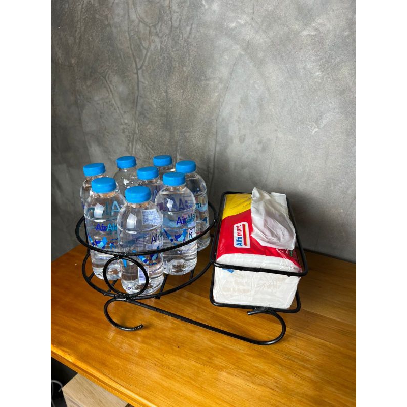 Jual rak aqua botol minuman dan tissu minimalis | Shopee Indonesia