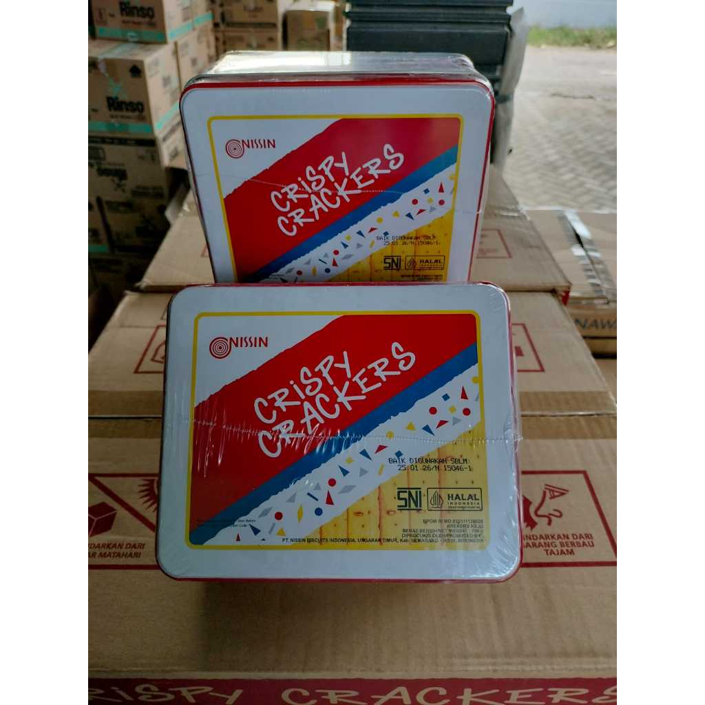 Jual NISSIN CRISPY CRACKERS 750 GRAM KEMASAN KALENG | Shopee Indonesia