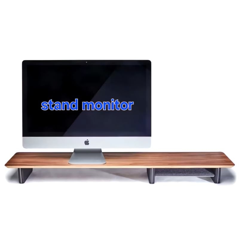 Jual Stand monitor meja komputer kayu plywood | Shopee Indonesia