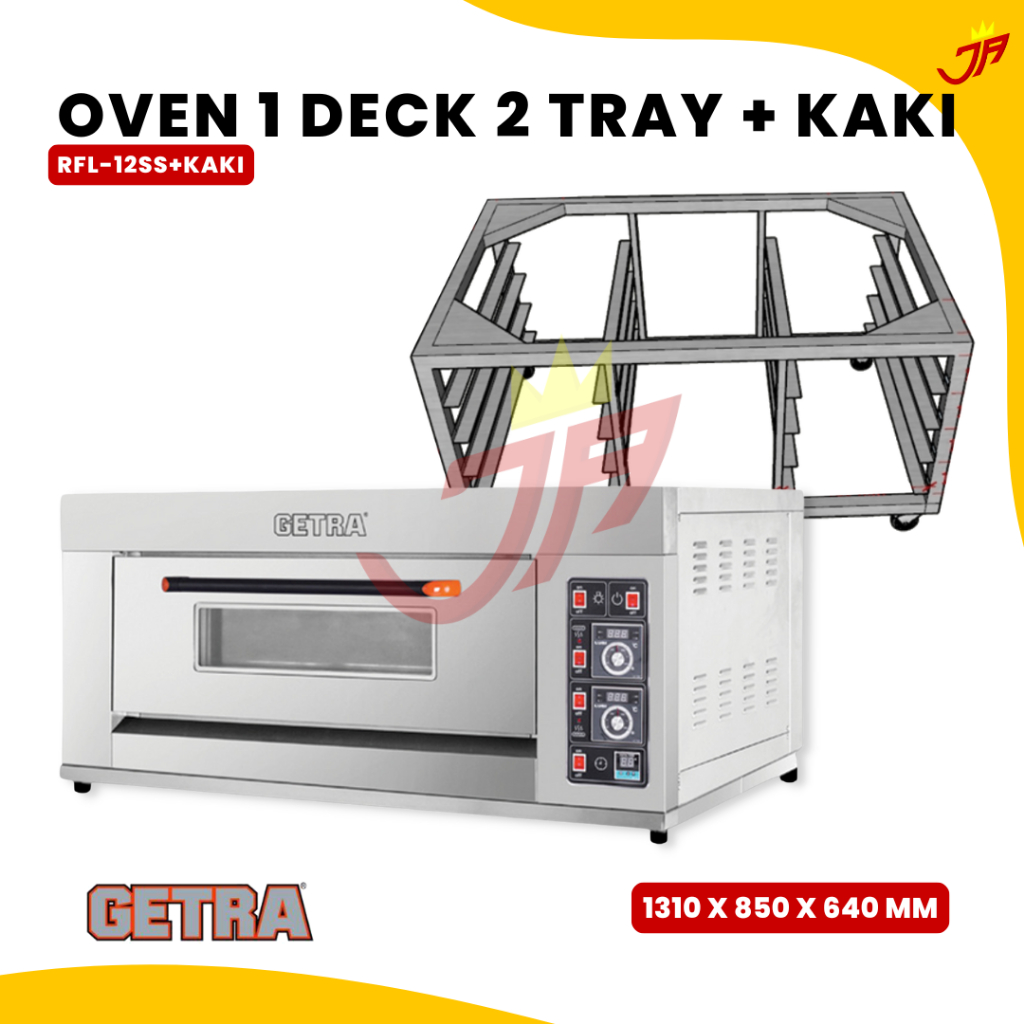 Jual GETRA Oven Getra 1 deck 2 loyang RFL12SSGC/Paket Oven Getra RFL ...