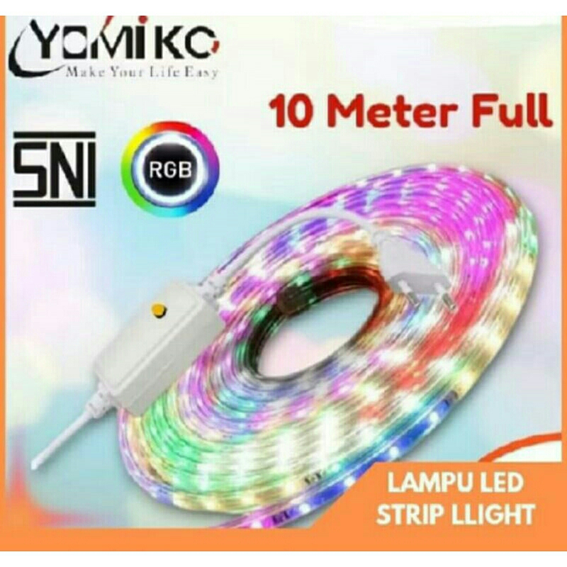 Jual YOMIKO Lampu LED Strip Light RGB SMD 2835 10M Selang Hias Dekorasi ...