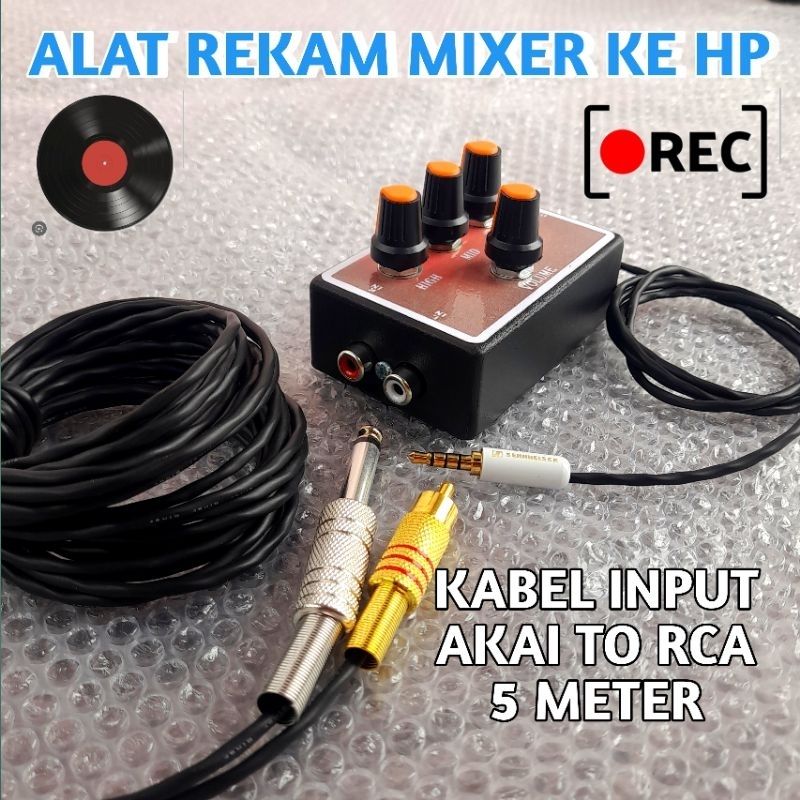 Jual Alat Rekam Mixer Ke HP Plus Kabel Input 5 Meter | Shopee Indonesia