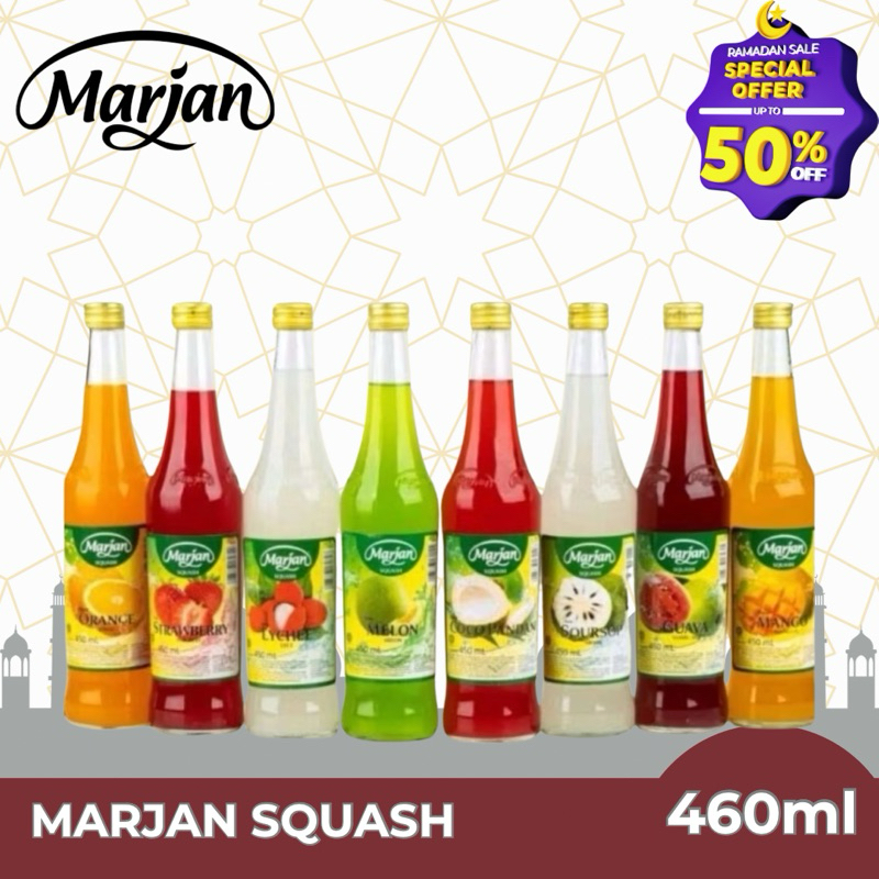 Jual Marjan Squash Sirup Sari Buah Jambu Mangga Melon Pineapple Sirsak ...