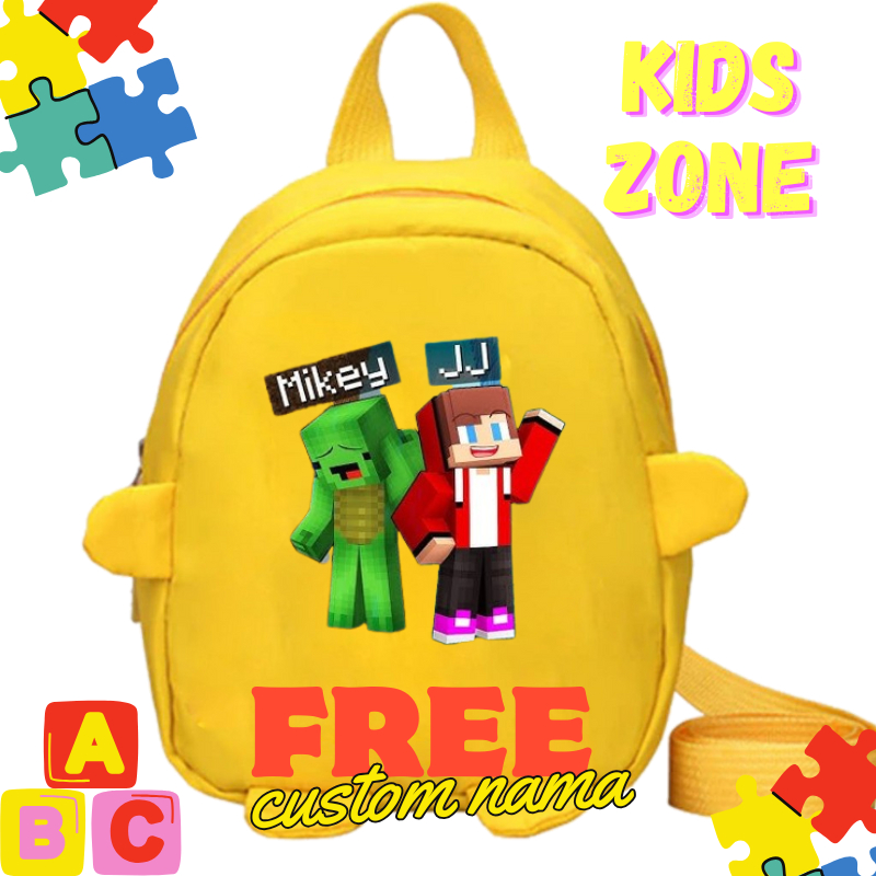 Jual TAS BACKPACK RANSEL ANAK TK PAUD JJ DAN MIKEY MAIZEN MINECRAFT ...