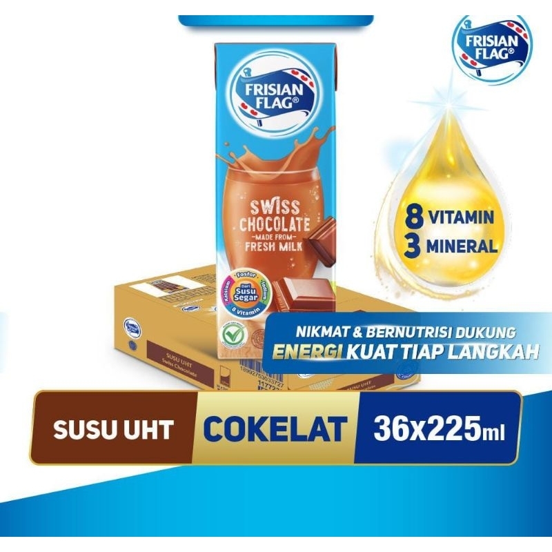Jual SUSU BENDERA frisian flag 225ml 1 dus isi 36 rasa coklat | Shopee Indonesia