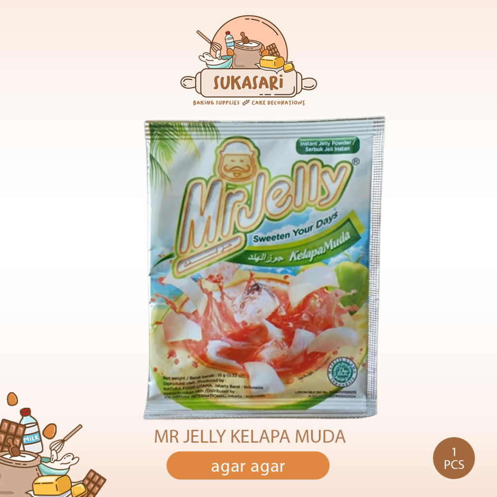 Jual Mr jelly Kelapa Muda 15gr agar agar tanpa rasa 1pcs | Shopee Indonesia