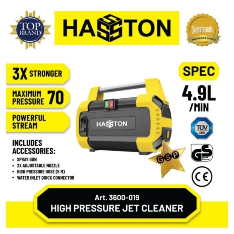 Jual HASSTON JET CLEANER HIGH PRESSURE 70 BAR / MESIN CUCI MOBIL 3600 ...
