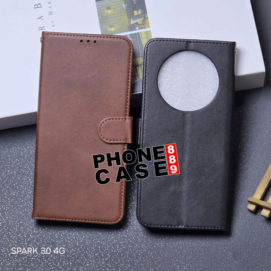 Jual TECNO SPARK 30 4G TECNO SPARK 30 PRO LEATHER FLIP CASE DOMPET TECNO SPARK 30 4G TECNO SPARK ...