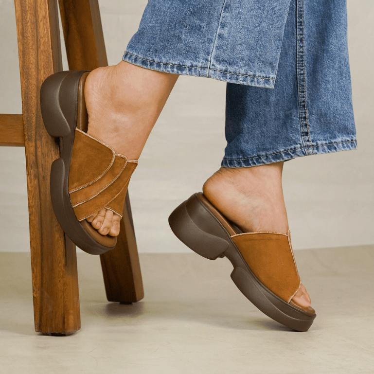 Jual POLLUX DAILY WPOCU 01 - SANDAL WEDGES WANITA KULIT | SANDAL HEELS ...