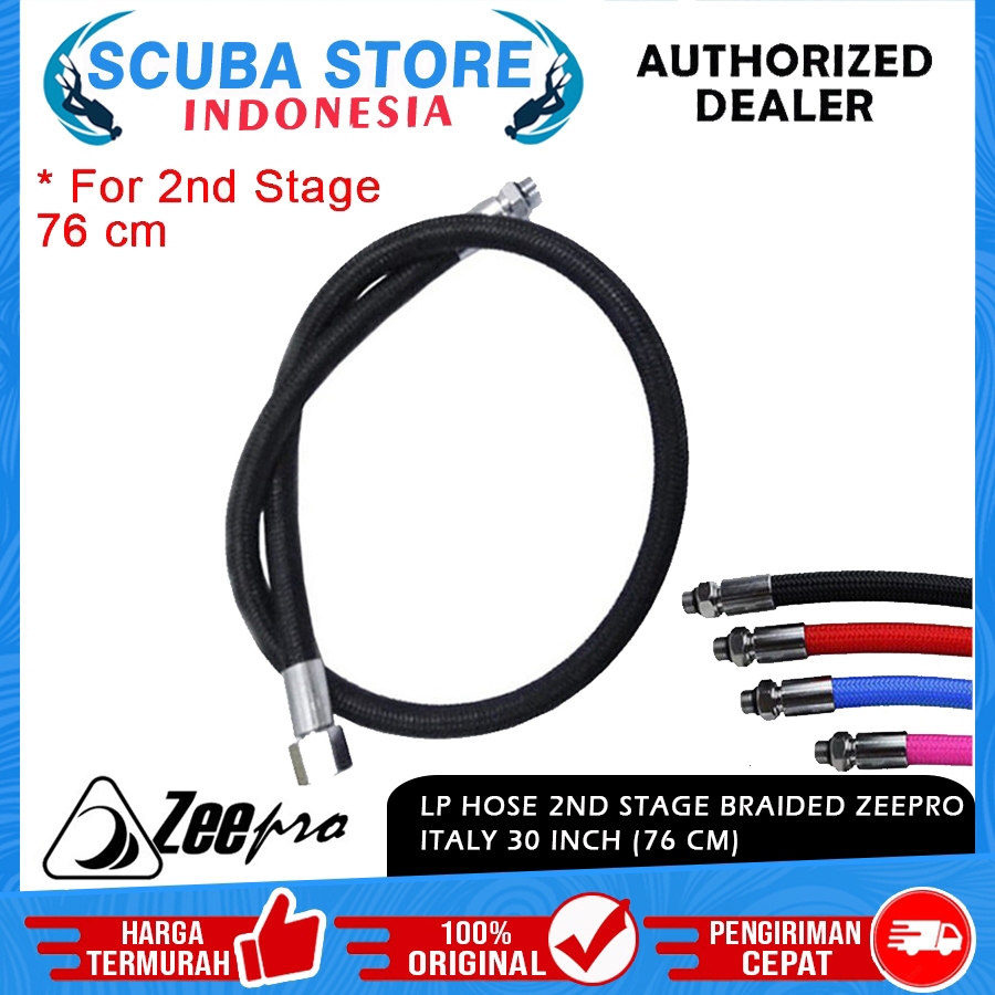 Jual Low Pressure Lp Hose 2nd Stage Braided Zeepro Italy 30 Inch 76cm Selang Miflex Regulator ...