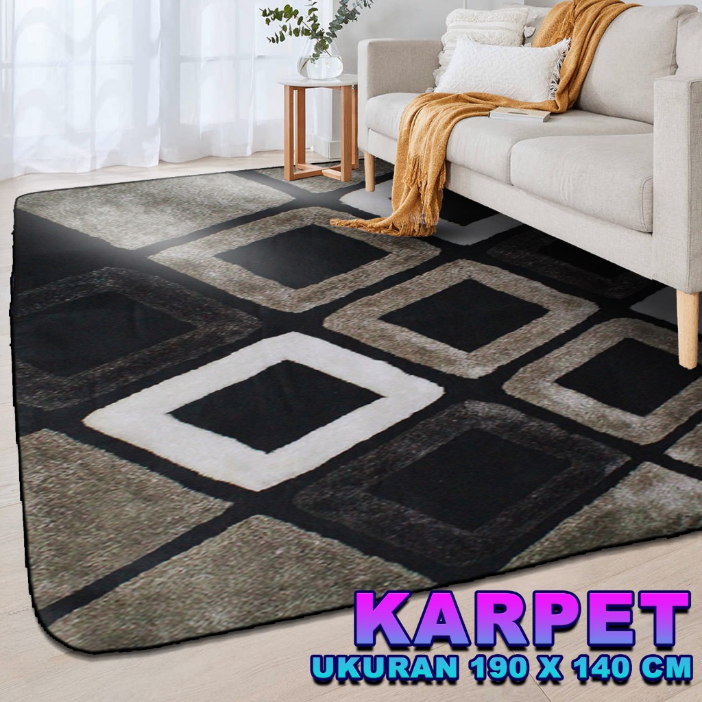 Jual Karpet Lantai Tebal UK 190x140 dan 100x160 Karpet Anti Slip Karpet Motif Terbaru TD-1 ...