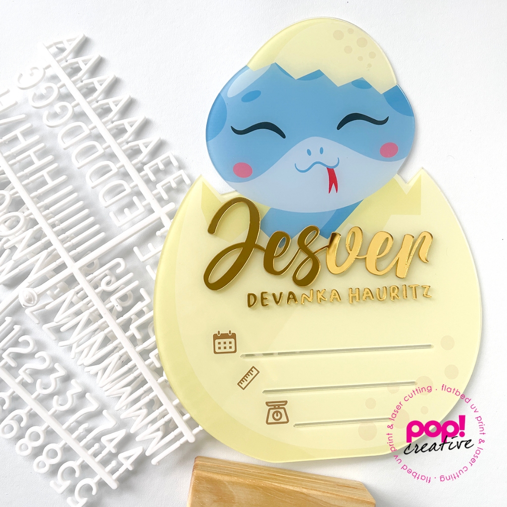 Jual Baby Hospital Board Snake Ular Shio 2025 Kado Lahiran Bayi Papan ...