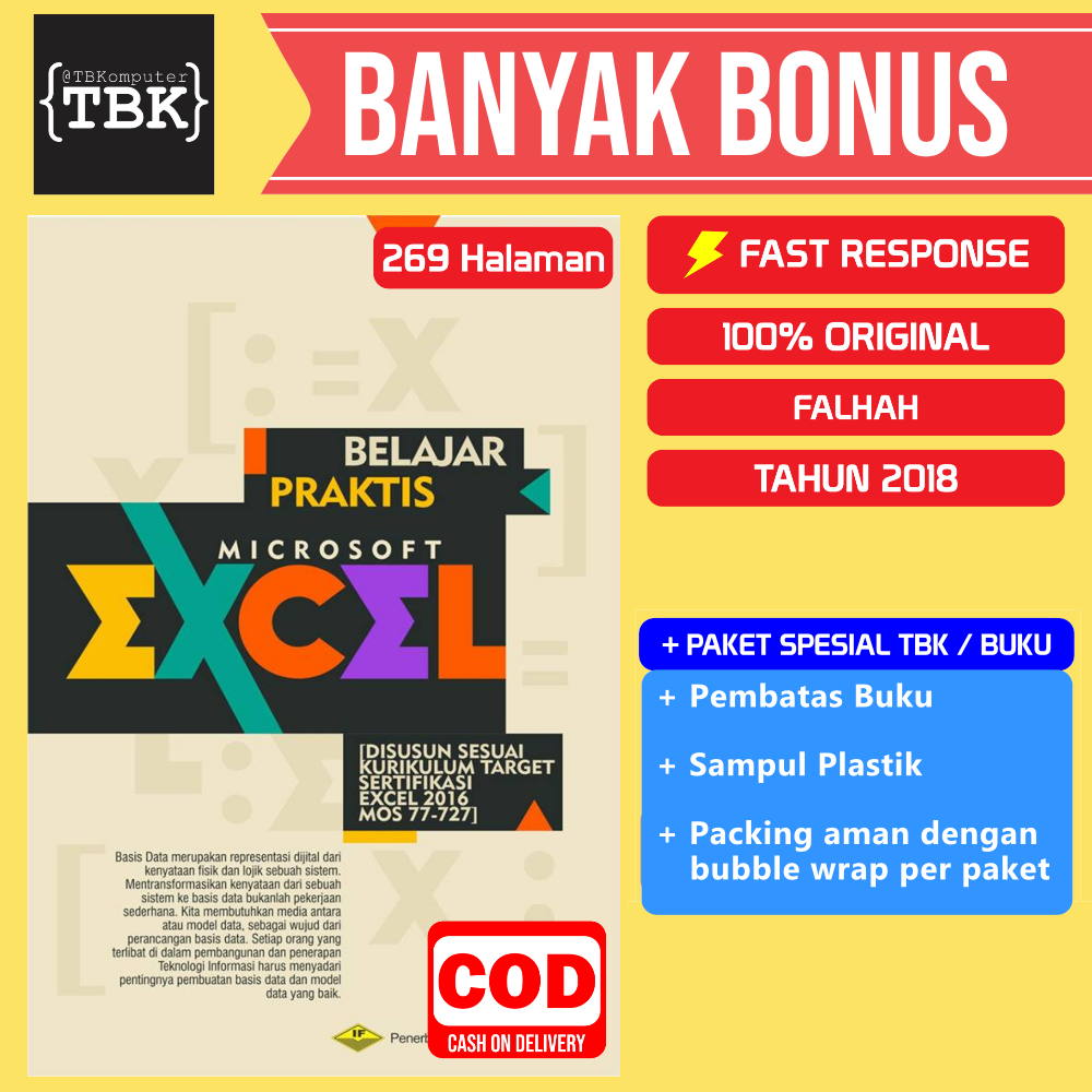 Jual BUKU BELAJAR PRAKTIS MICROSOFT EXCEL FALHAH | Shopee Indonesia