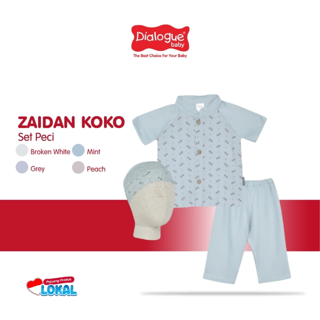 Jual DIALOGUE BABY APPAREL Zaidan Koko Set Peci Bayi | Shopee Indonesia