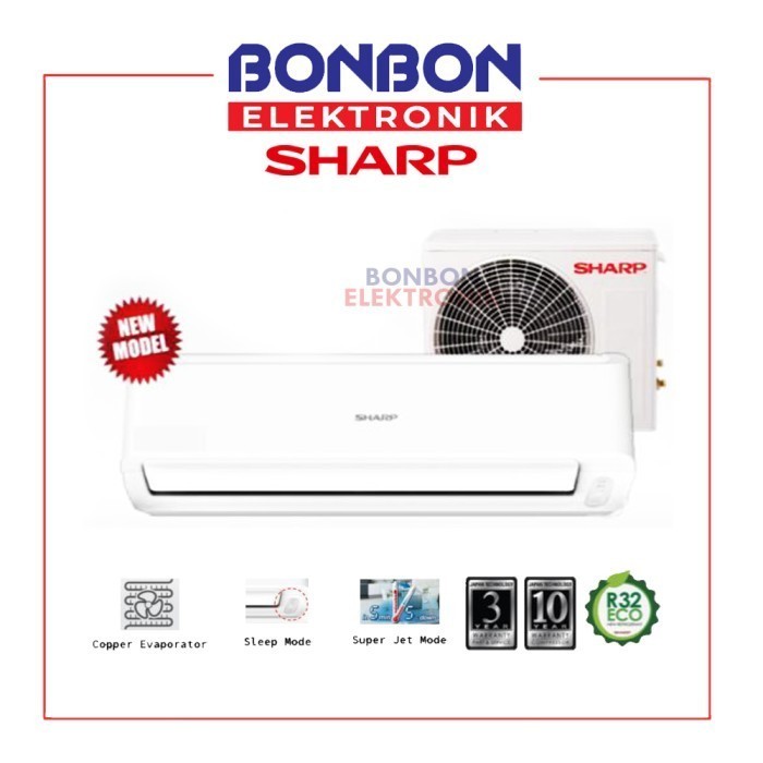 Jual SHARP Air Conditioner Split 1 PK / AC 1PK STANDARD AH-A9BEY / AH-A9ZCY / Low Watt ...