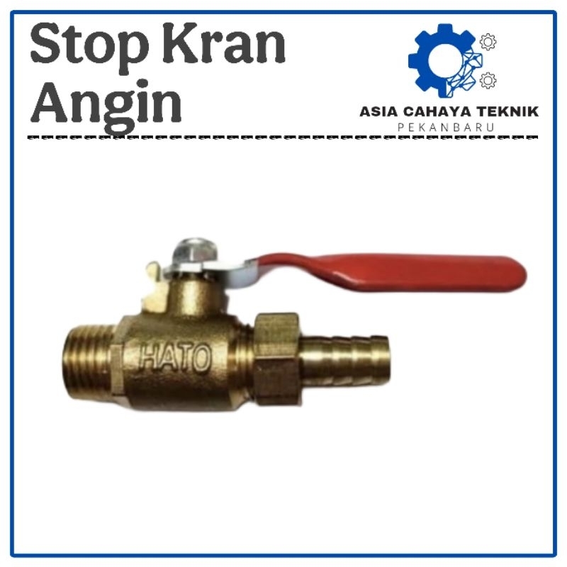 Jual Brass Air Cock Valve Stop Keran Kran Angin 1/4 Inch 1/4" Kuningan ...