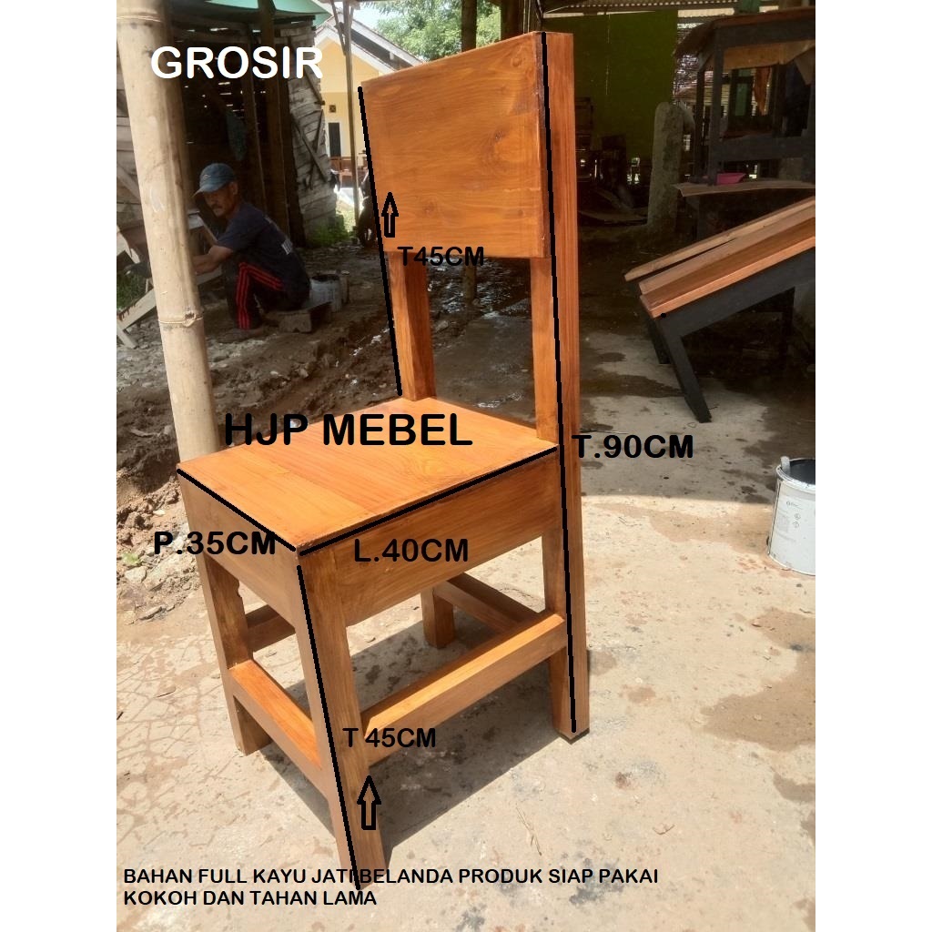 Jual TERMURAH kursi kayu jati belanda kursi senderan kursi serbaguna ...