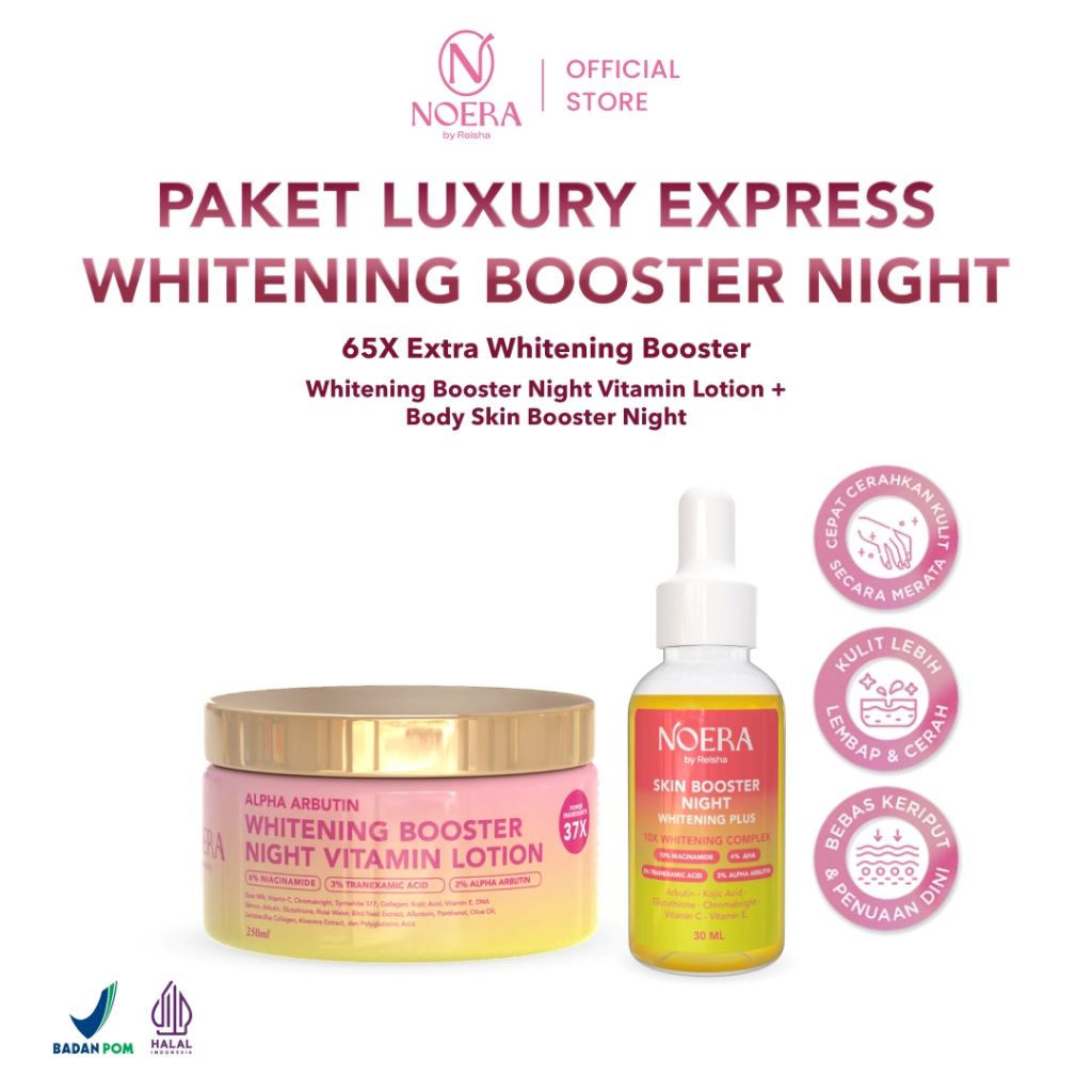 Jual Noera Paket Luxury Express Whitening Booster Night | Whitening ...