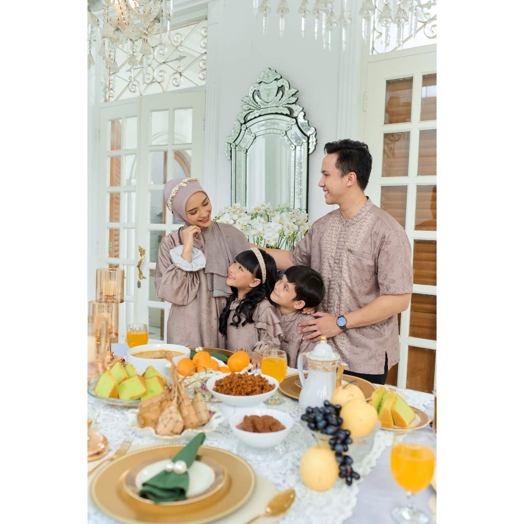 Jual Kamima - Family Set - Le Fleur Series in Mocca | Shopee Indonesia