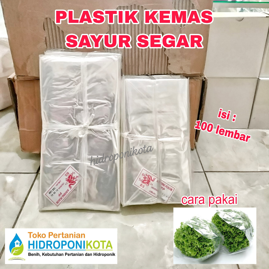 Jual Plastik Sayur / Plastik Kemas Sayuran Segar 25 x 40 cm, tebal 02 ...