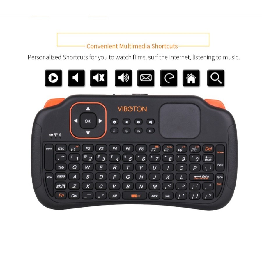 Jual Mini Keyboard Wireless Viboton S1 Keyboard with Touchpad 2.4GHz ...