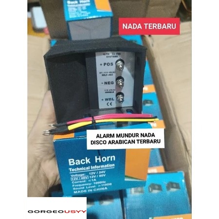 Jual Back Horn 3 Suara / Klakson Atret / Alarm Mundur 3 Suara Mobil ...