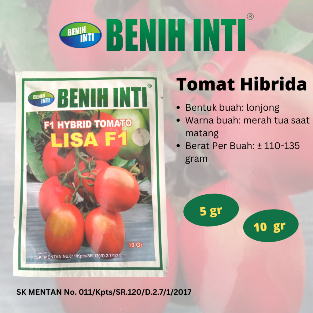 Jual Benih Tomat Hibrida F1 Lisa Benih Inti | Shopee Indonesia