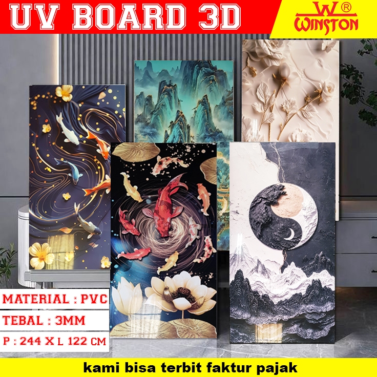 Jual WINSTON PVC UV 3D Sheet PVC Board Panel Dinding LUKISAN WALLPANEL ...
