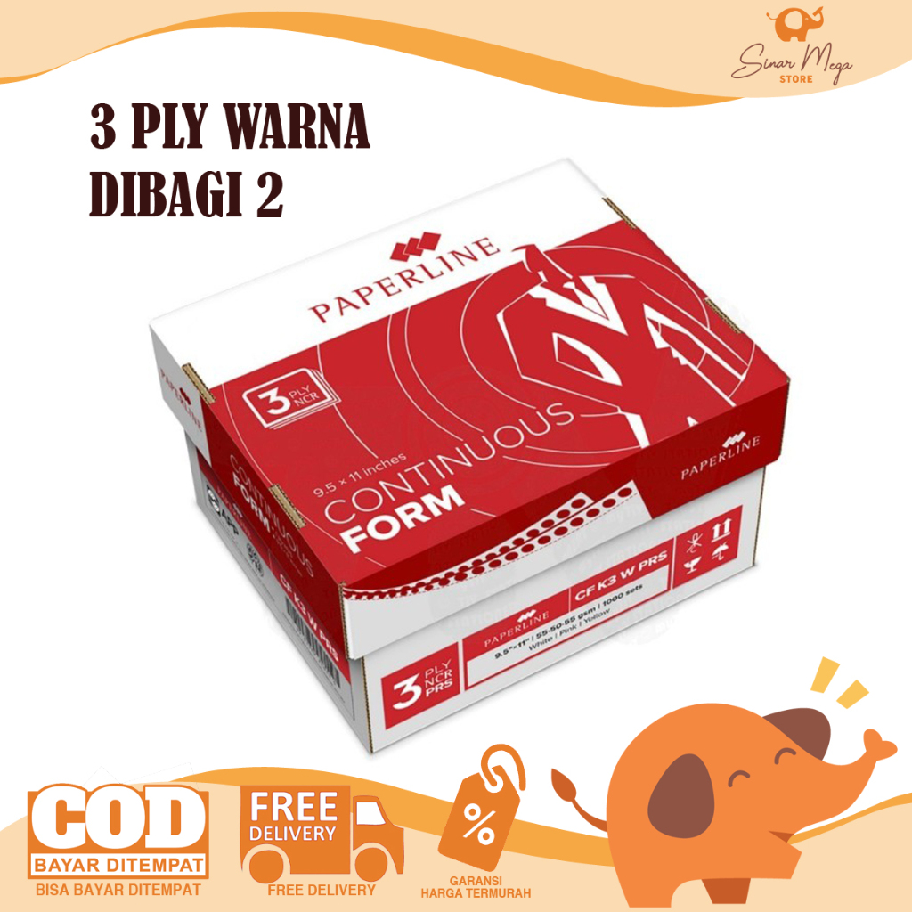 Jual Paperline PPL Continous Form 3 Ply NCR PRS (Dibagi 2) | Shopee ...