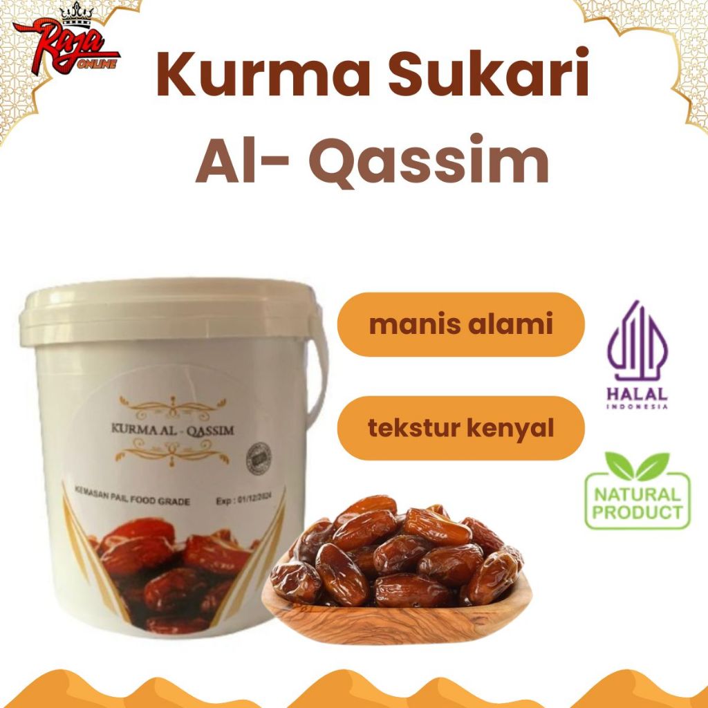 Jual KURMA - Kurma Sukari Al- Qassim Ember 500gr Original | Shopee ...