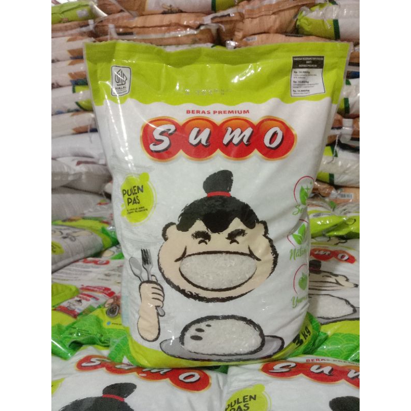 Jual Beras Sumo Hijau 3 Kg Pulen PAS | Shopee Indonesia