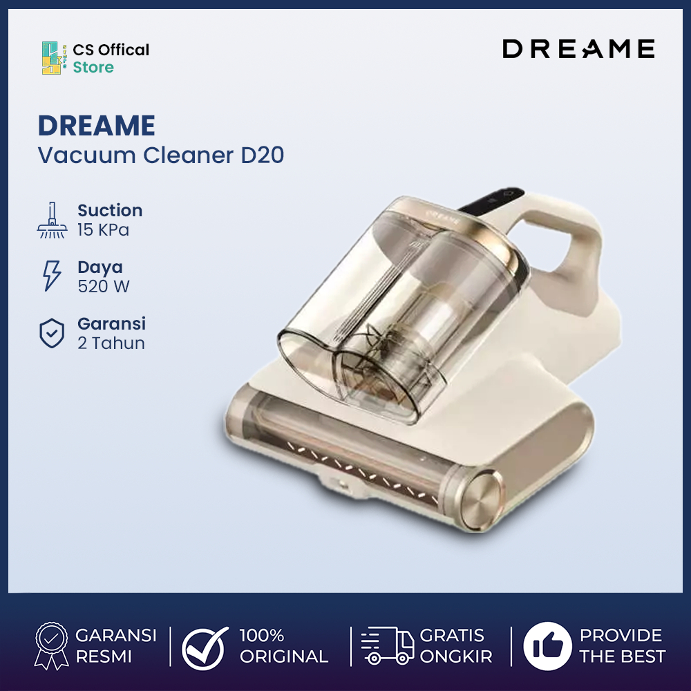 Jual DREAME D20 Pro Mite Remover -15,500Pa High Suction Green LED Light | Shopee Indonesia