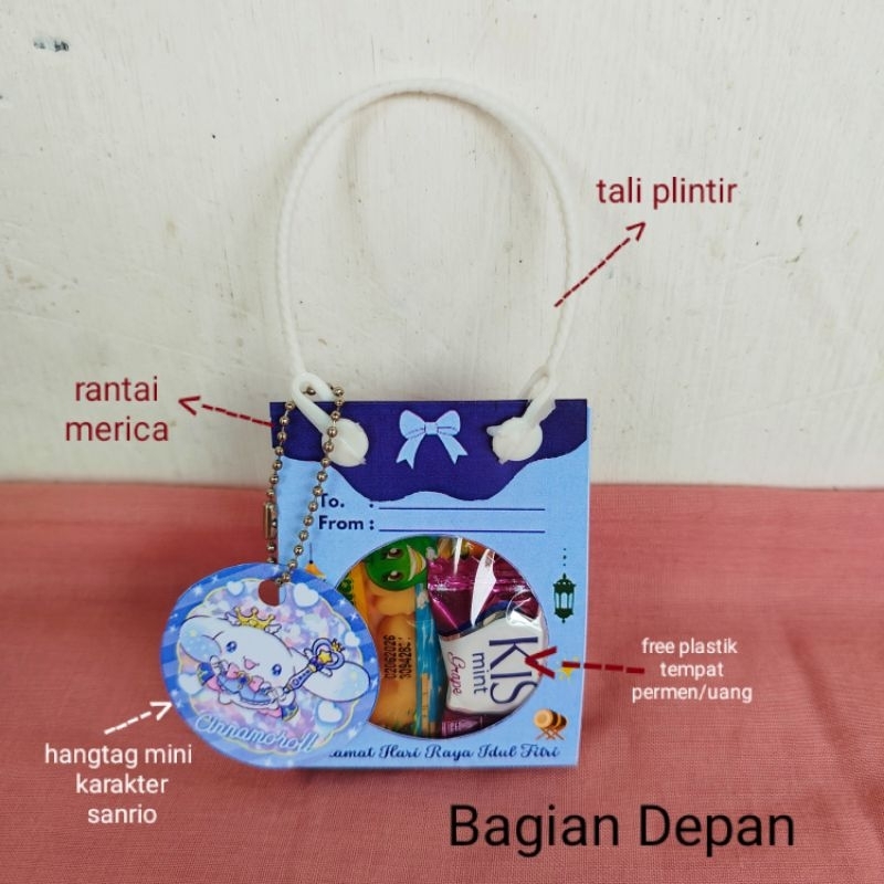 Jual isi 10 parsel mini amplop lebaran tas motif sanrio dan labubu ...