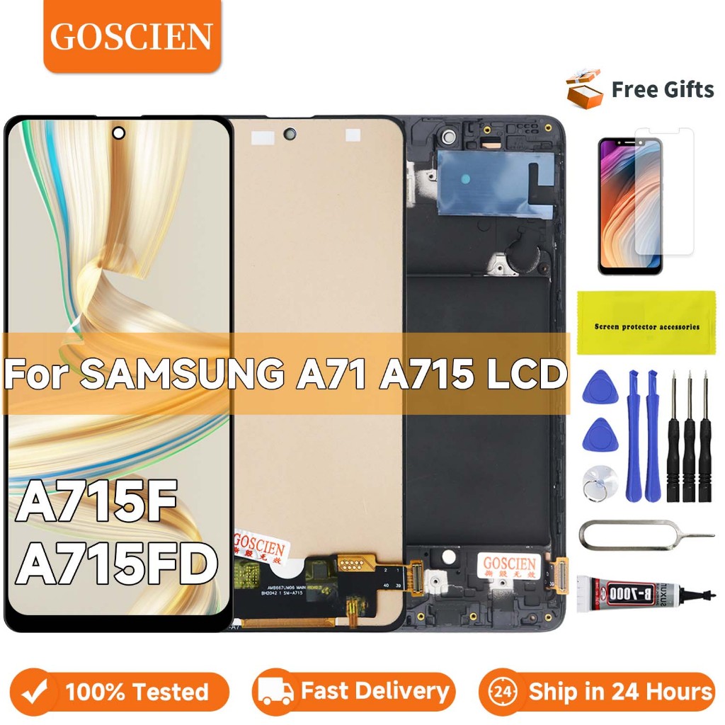 Jual Tools + Frame GOSCIEN LCD TOUCHSCREEN SAMSUNG GALAXY A71 A715 A715F A715FD LCD DISPLAY ...