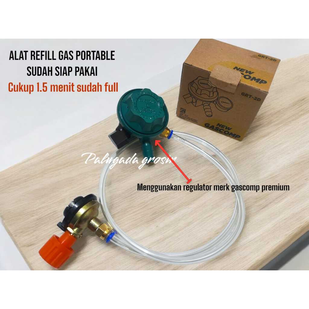 Jual alat refill full set tinggal pakai refil alat isi ulang gas kaleng ...