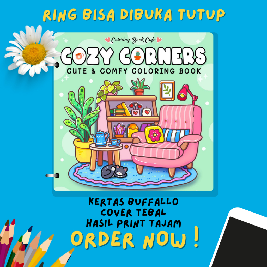 Jual UNOFFICIAL!! Buku Mewarnai - Cozy Corners Coloring Book untuk anak ...