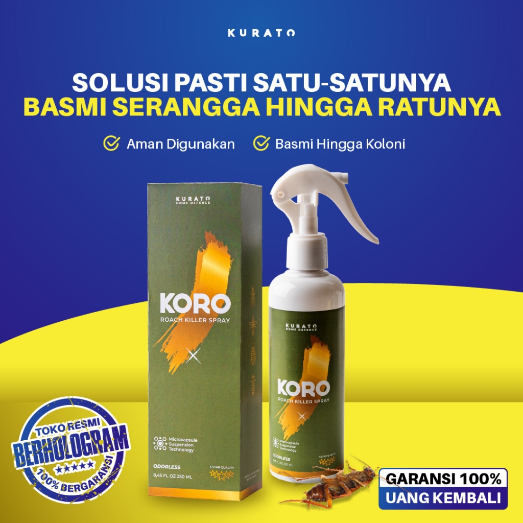 Jual KORO Killer Spray Pembasmi Kecoa Kemasan Botol 250ml | Shopee ...